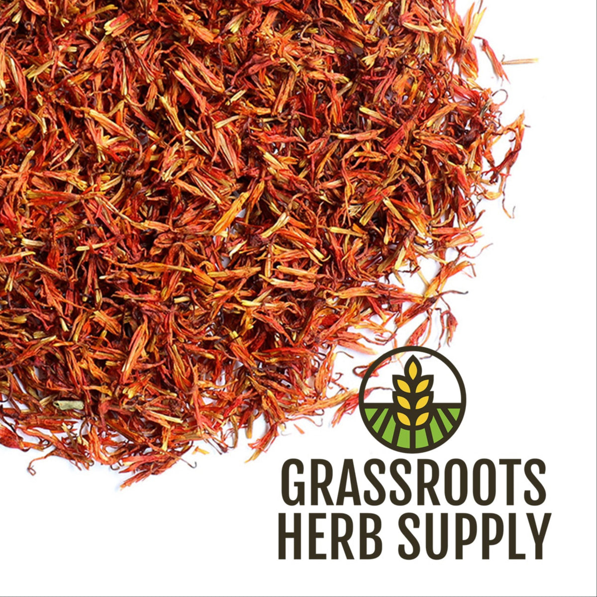 Safflower Petals, Whole (Carthamus tinctorius) – Grassroots Herb Supply